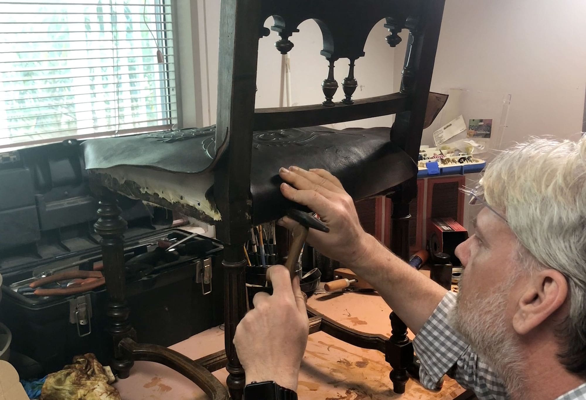 Restoring Antique Leather Embossed Chairs – CarveWright CNC Router Systems